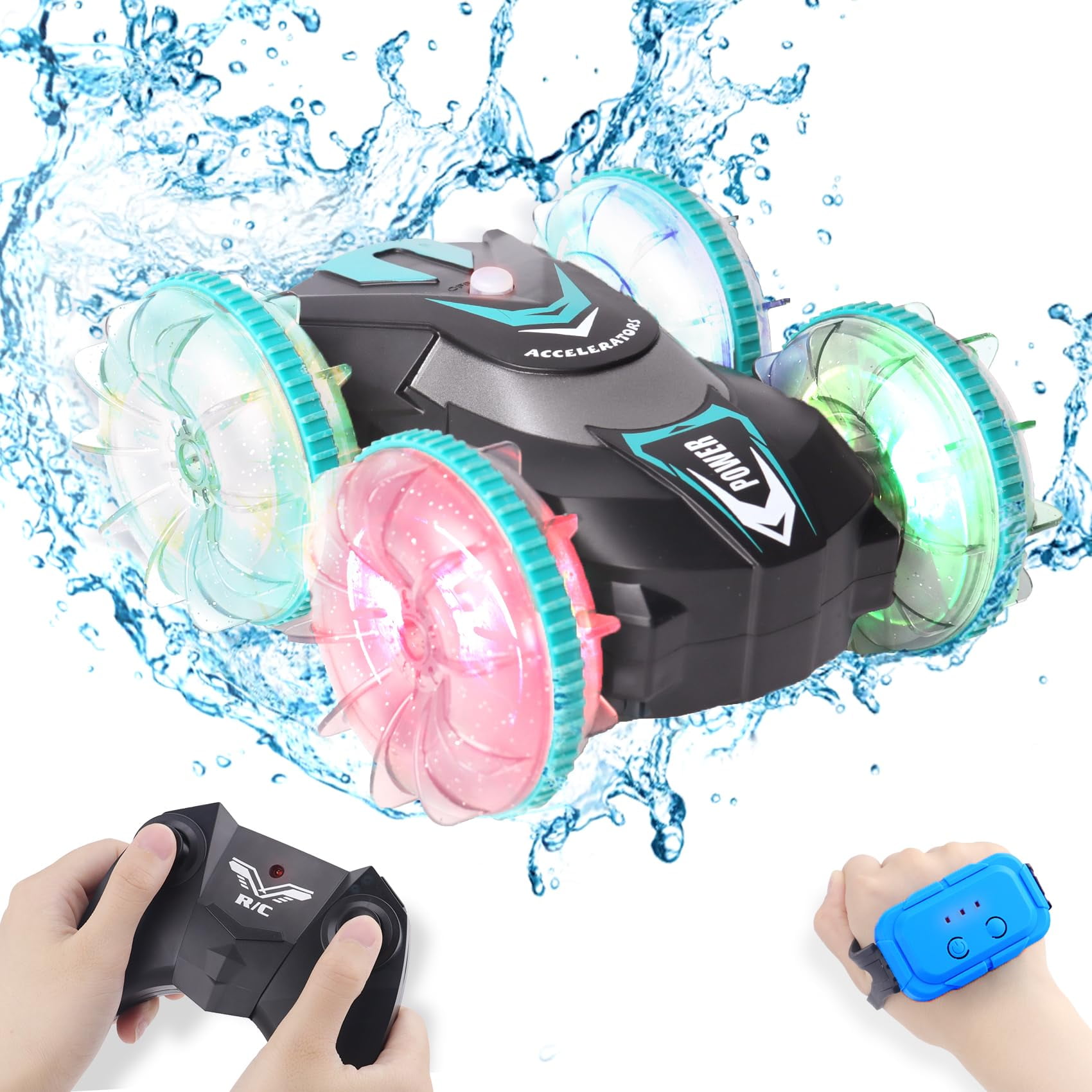 Pool Toys Amphibious Remote Control Boat for Kids, Gesture Sensing ...
