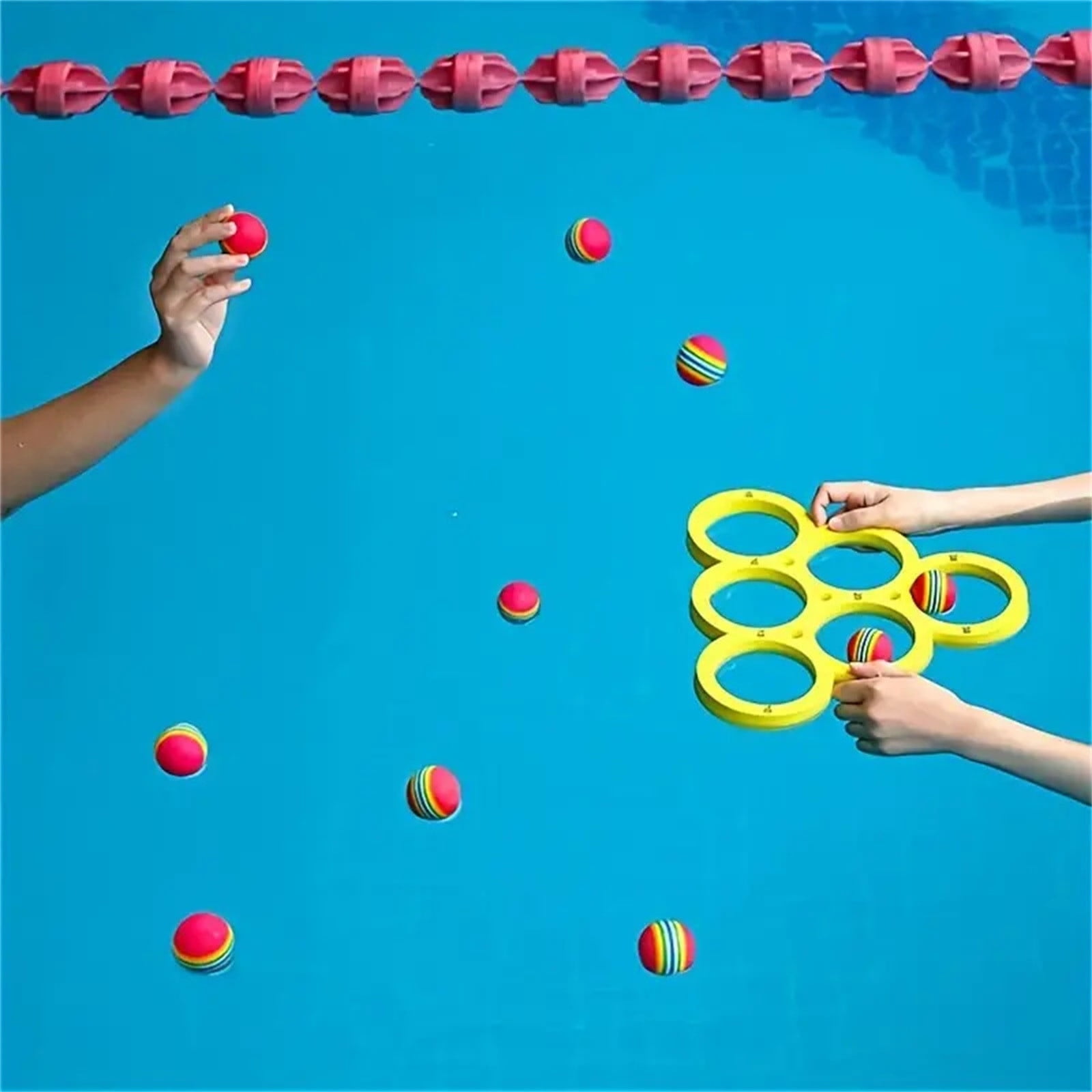Pool Toys Games with Score,Combo Foam Pool Floats with 12 Colorful ...