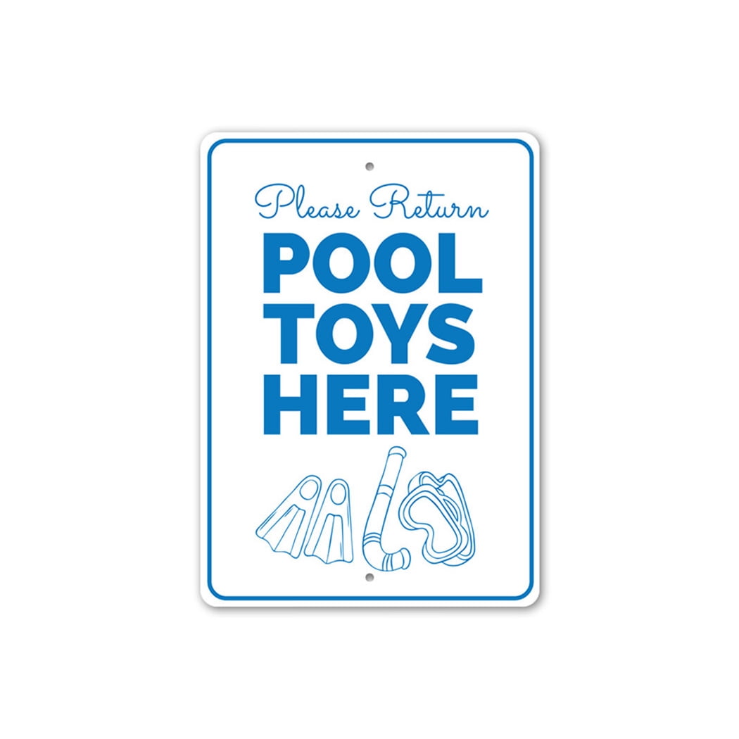 Pool Toys Return Here, Poll Rules Sign, Home Garden Sign, Backyard ...