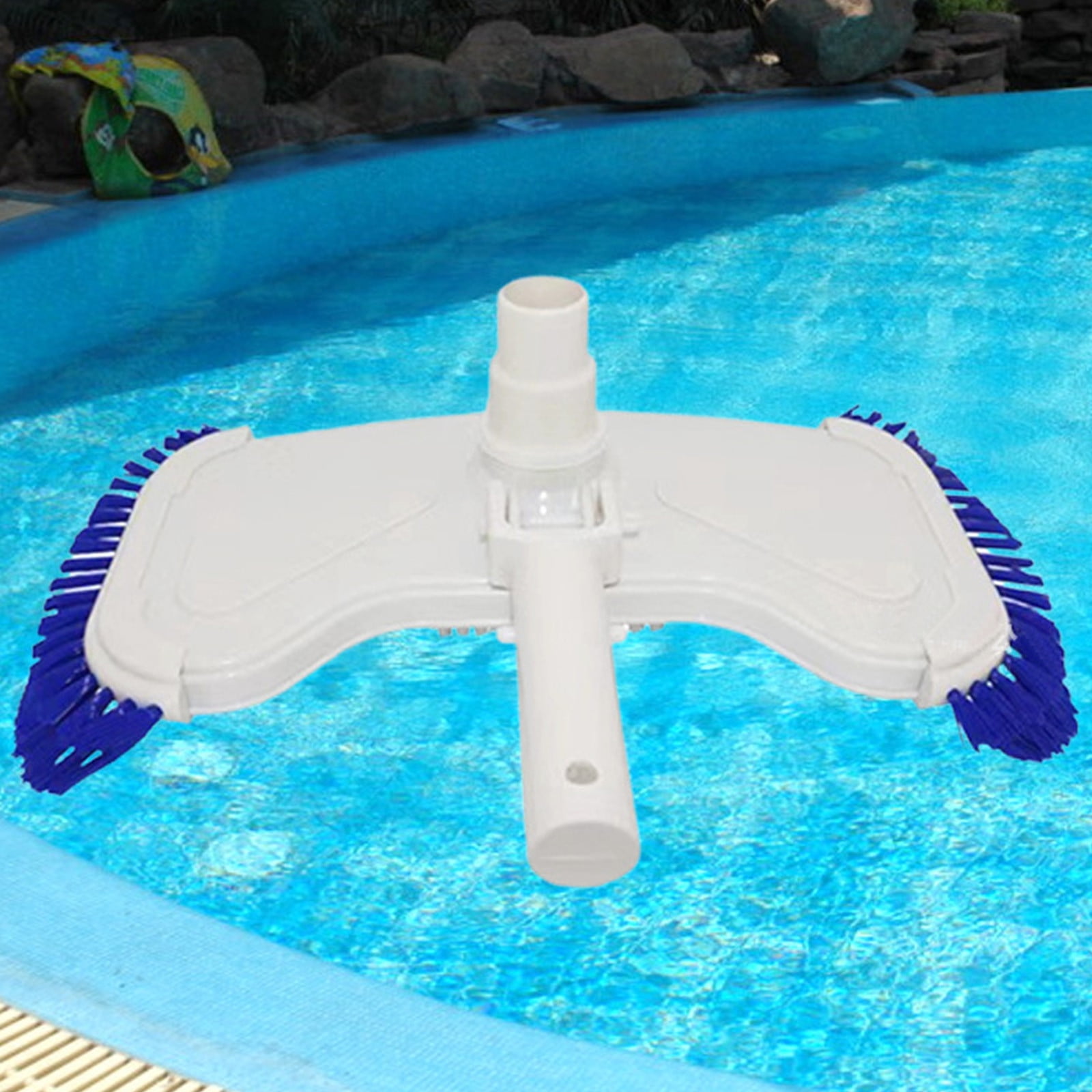 Pool Vacuum Brush - 14 Inch White Suction Cleaner with Side Brush for ...