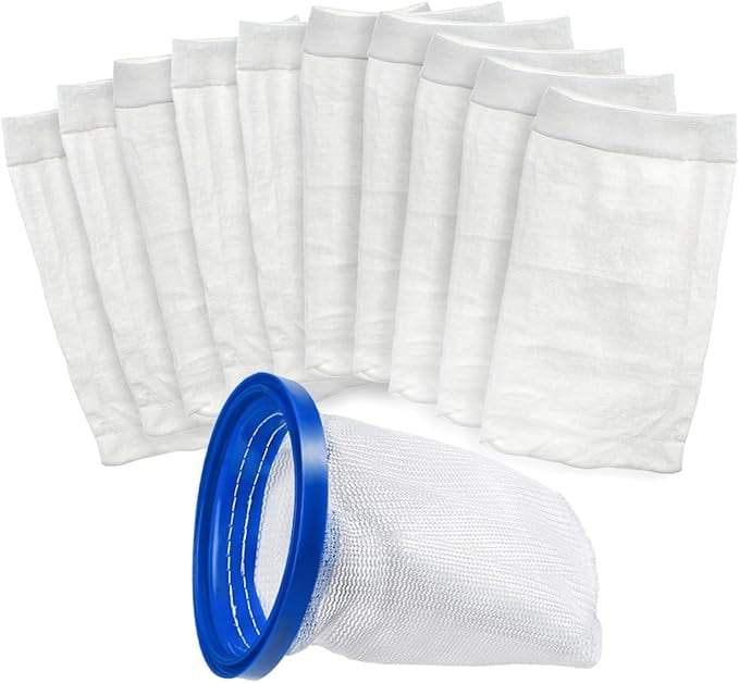 Pool Vacuum Cleaner Reusable Filter Bag with 10-Pack Ultrafine Mesh ...