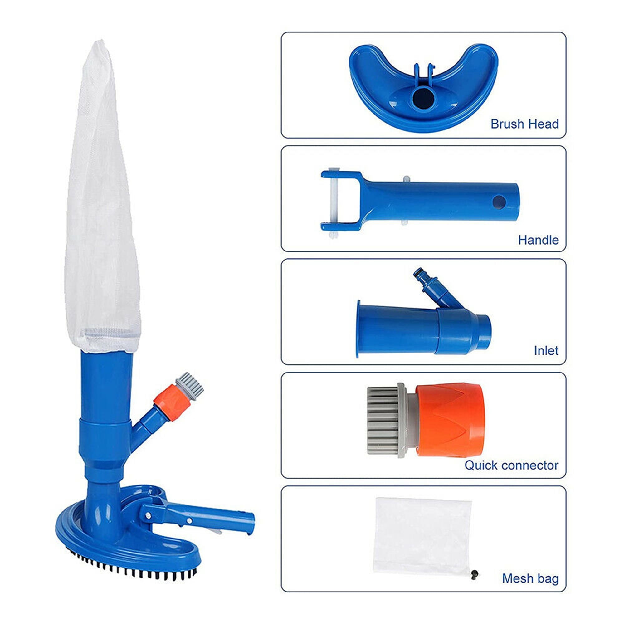Pool Vacuum Head Corner Bristles Universal Swivel Connector for Pool ...