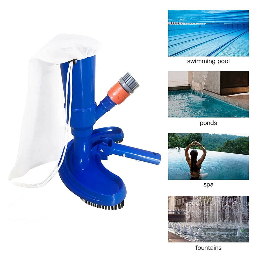 Pool Vacuum Underwater Cleaner W/Brush, for Above Ground Pool, Ponds ...