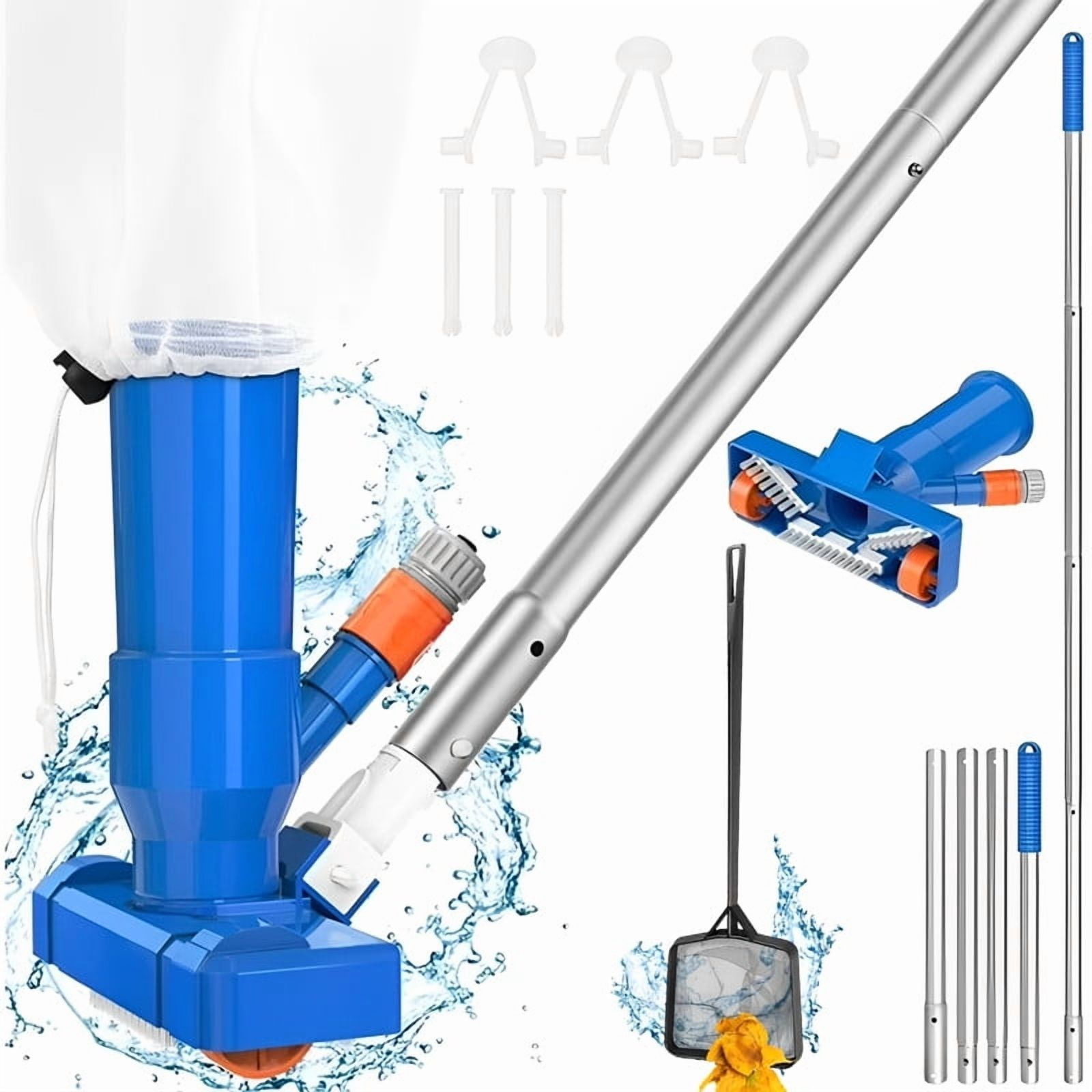 Pool Vacuum for Above Ground Pool Kit, with Pool Skimmer Net ...