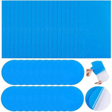 18Pcs Pool Liner Patch, Self-Adhesive PVC Vinyl Repair Patch Plastic ...