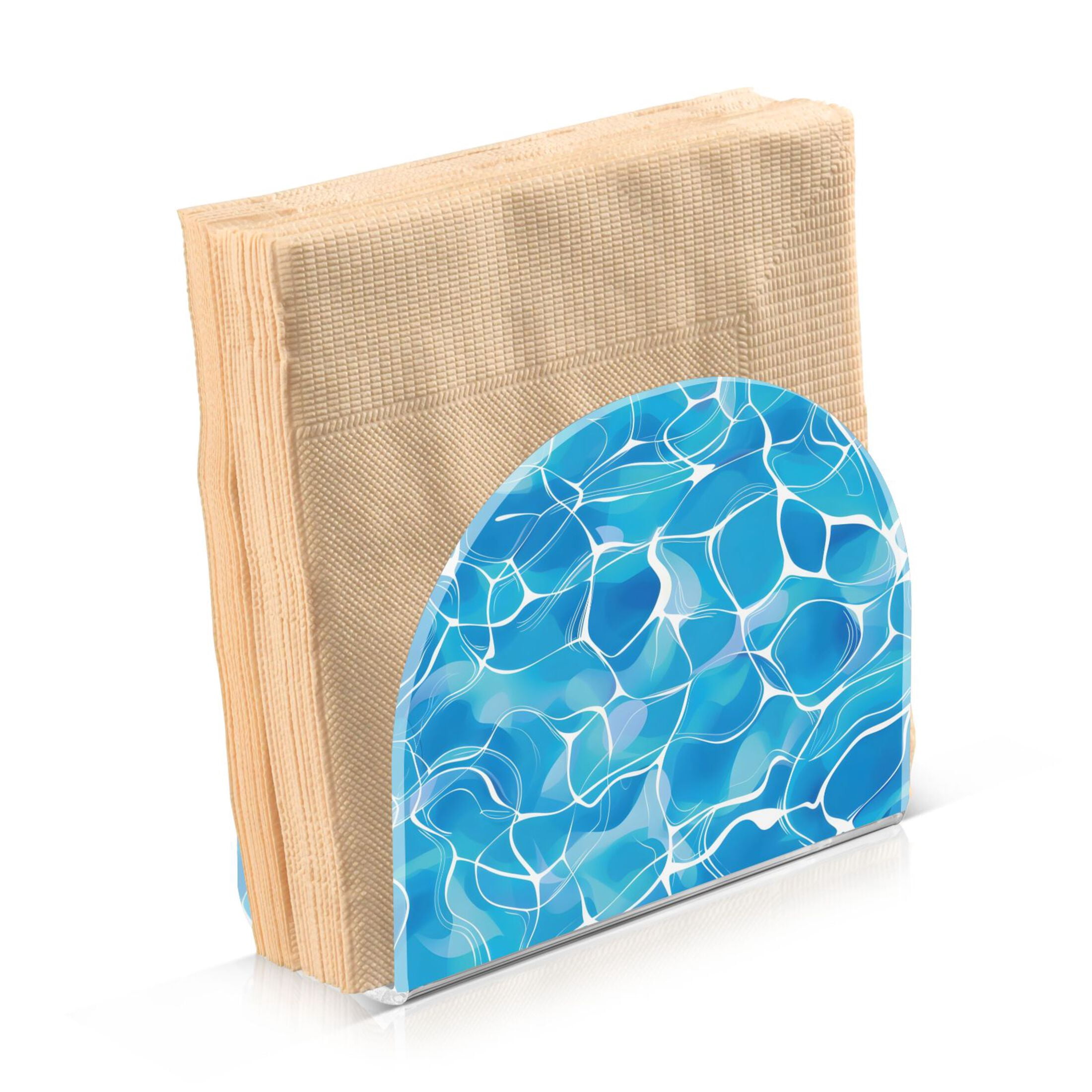 Pool Water Napkin Holder for Table Acrylic Clear Tissue Dispenser Stand ...