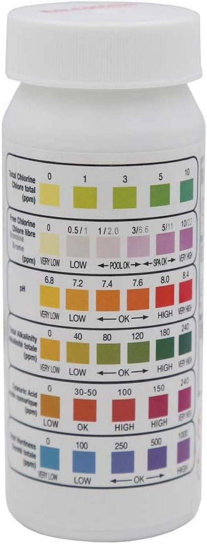 Pool Water Quality Analyzer, 6-In-1 Test Strips For Monitoring Chlorine ...