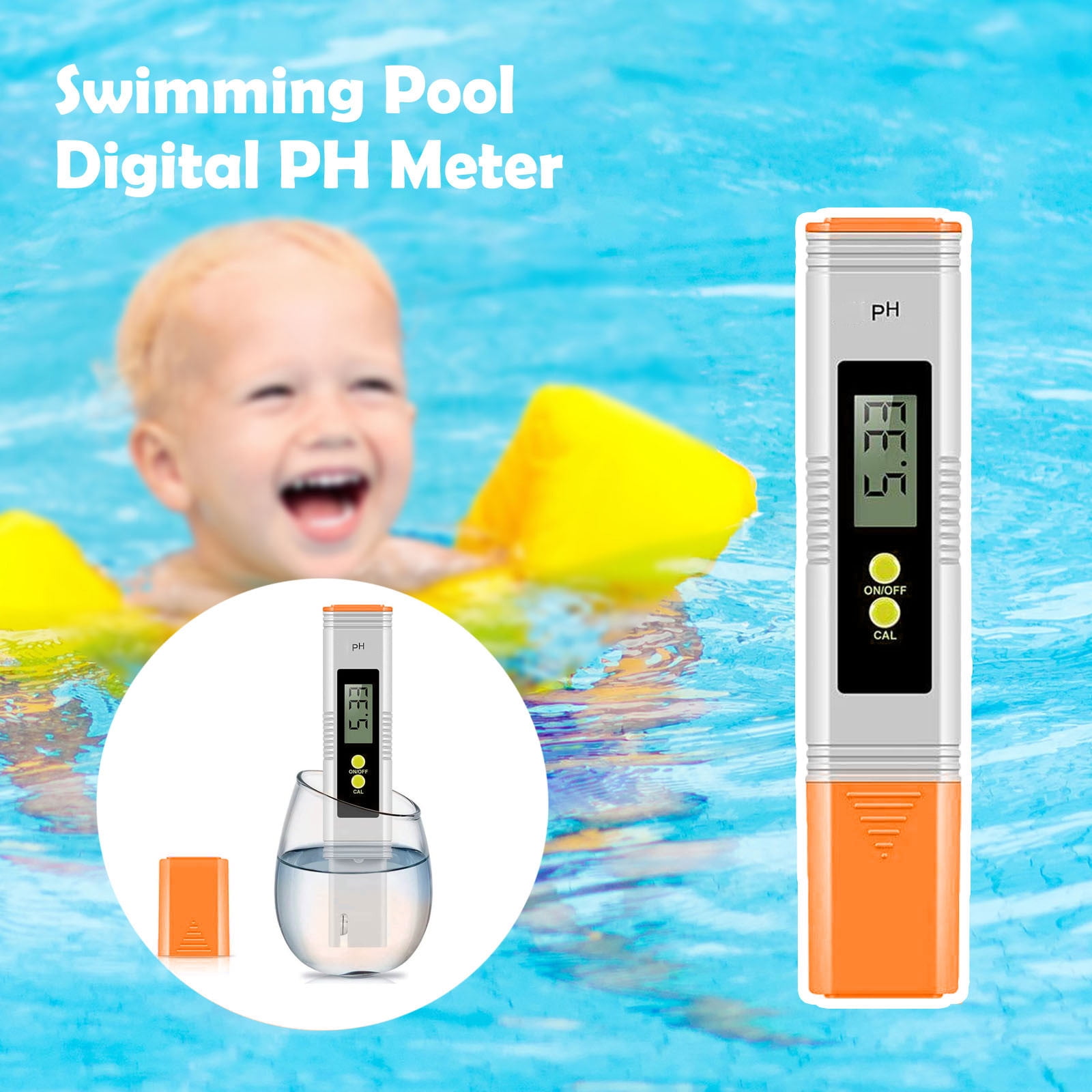 Pool Water Quality Tester, High Accuracy pH Meter, 0.01 Precision ...