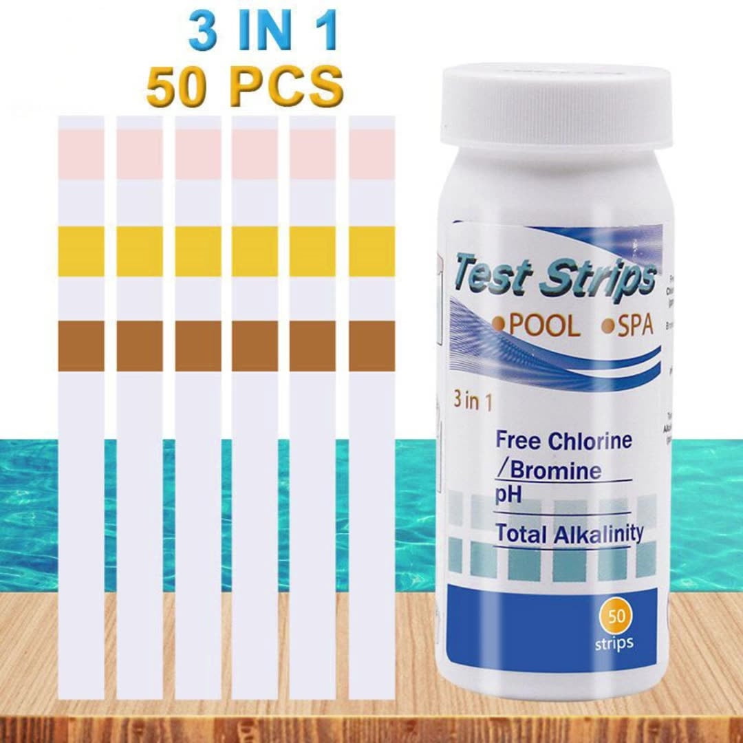 Pool Water Test Strips, Spa Water Quality Test, 50 Strips, PH ...