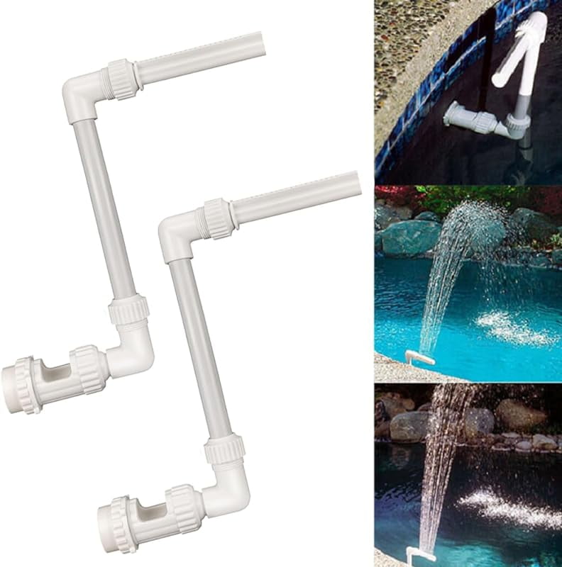 Pool Waterfall Fountains for Inground and Above Ground Pools, Pool ...