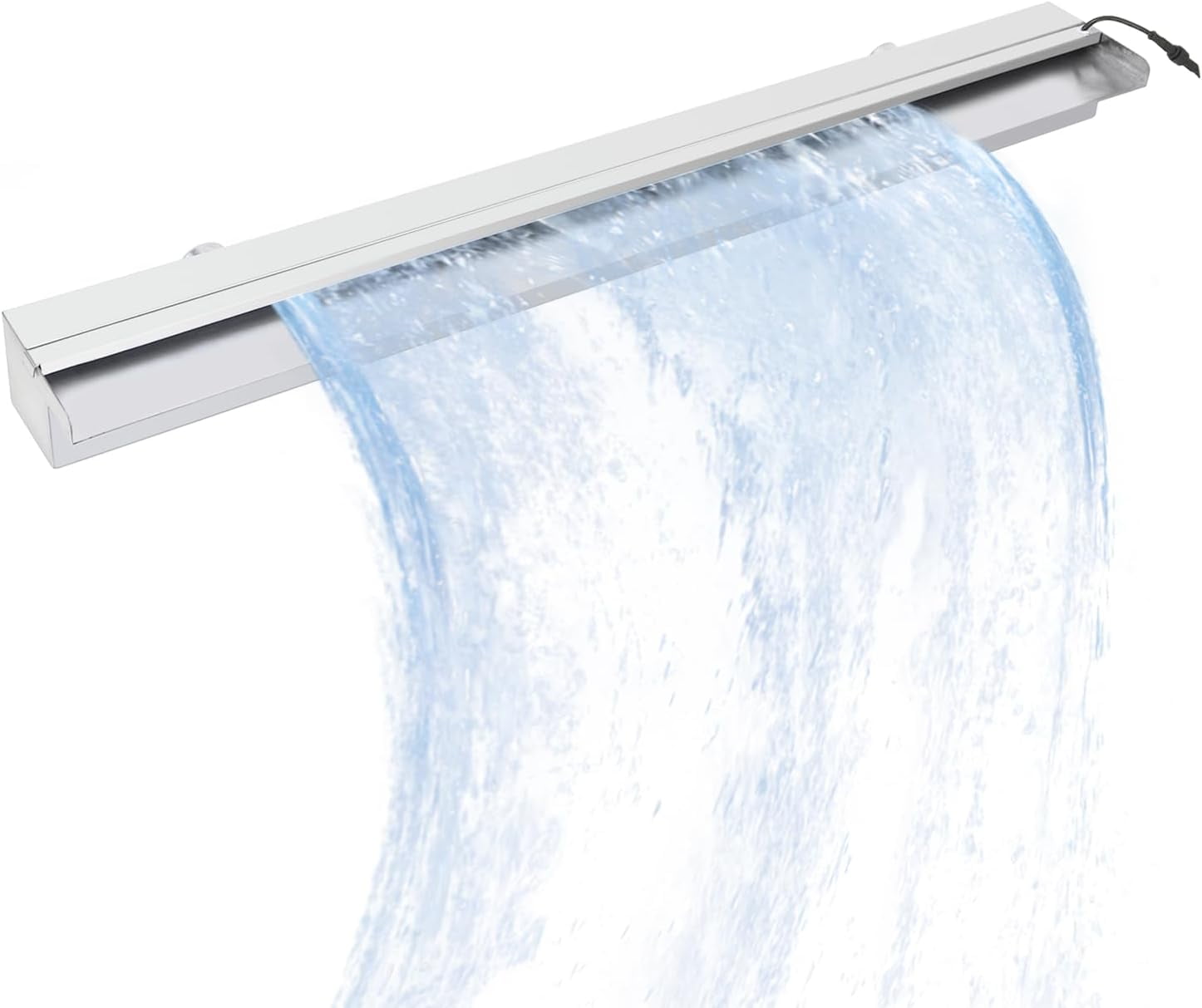 Pool Waterfall Spillway,Stainless Steel Pond Fountain,Lighted Waterfall Pool Fountain,Outdoor ...