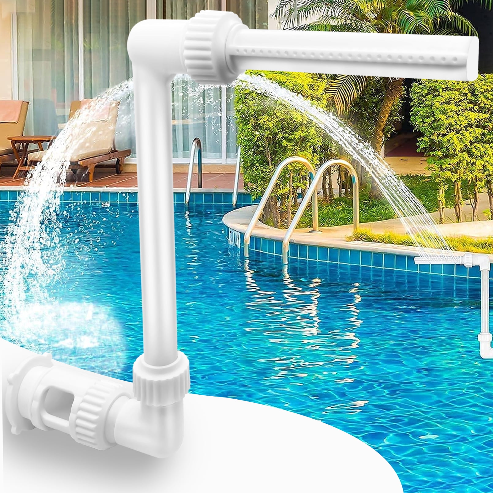 Pool Waterfall Sprayer, In-Ground & Above Ground Swimming Pool Decor ...