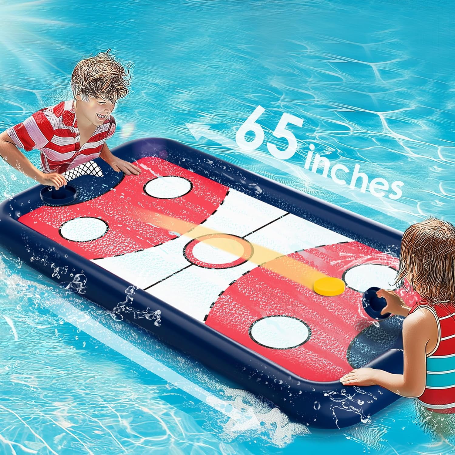 Pool Wave Kids Hockey Pool Game Toys, Big Inflatable Floating Water ...