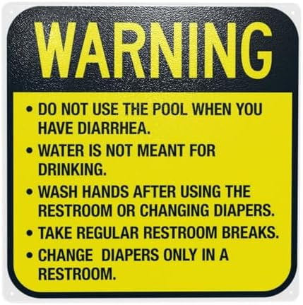 Do Not The Pool When You Have Diarrhea Warning Sign, Pool Security ...
