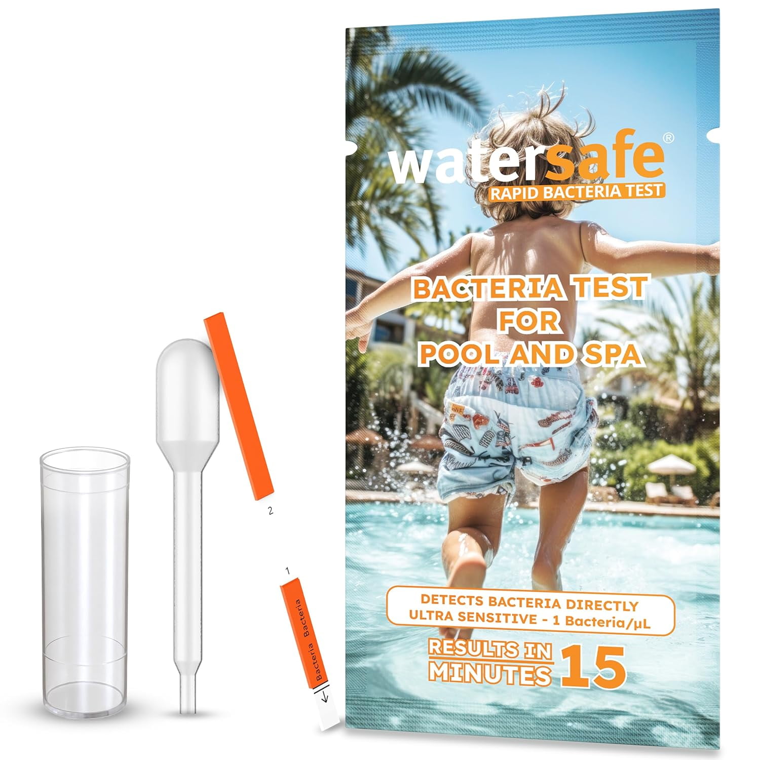 Pool and Spa Rapid Bacteria Test by Watersafe, Detects Down to 1 ...