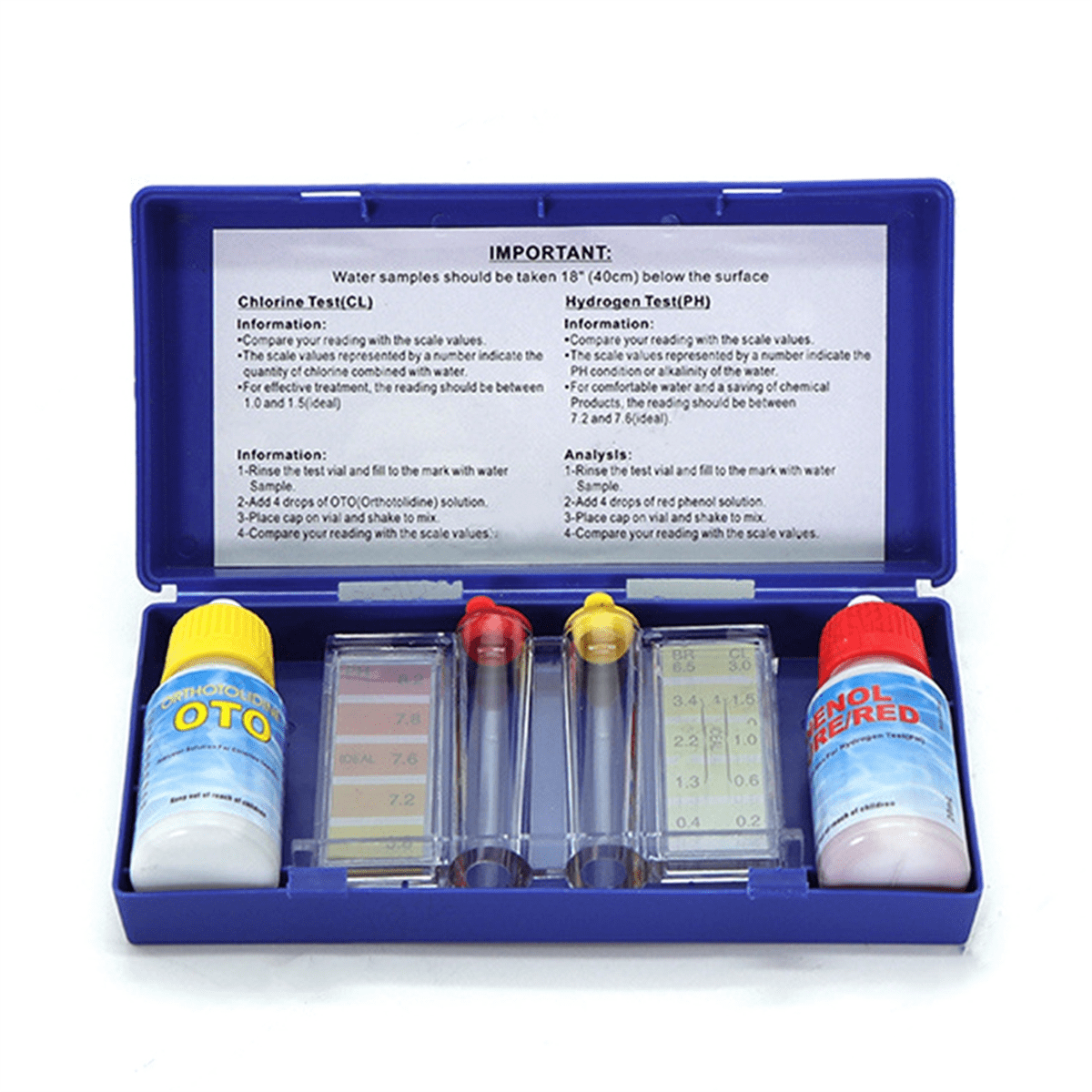 Pool and Spa Water Test Kits, PH and Free Chlorine Water Chemistry Test ...