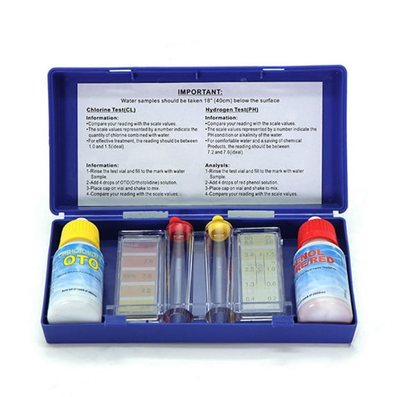 Pool and Spa Water Test Kits, PH and Free Chlorine Water Chemistry Test ...