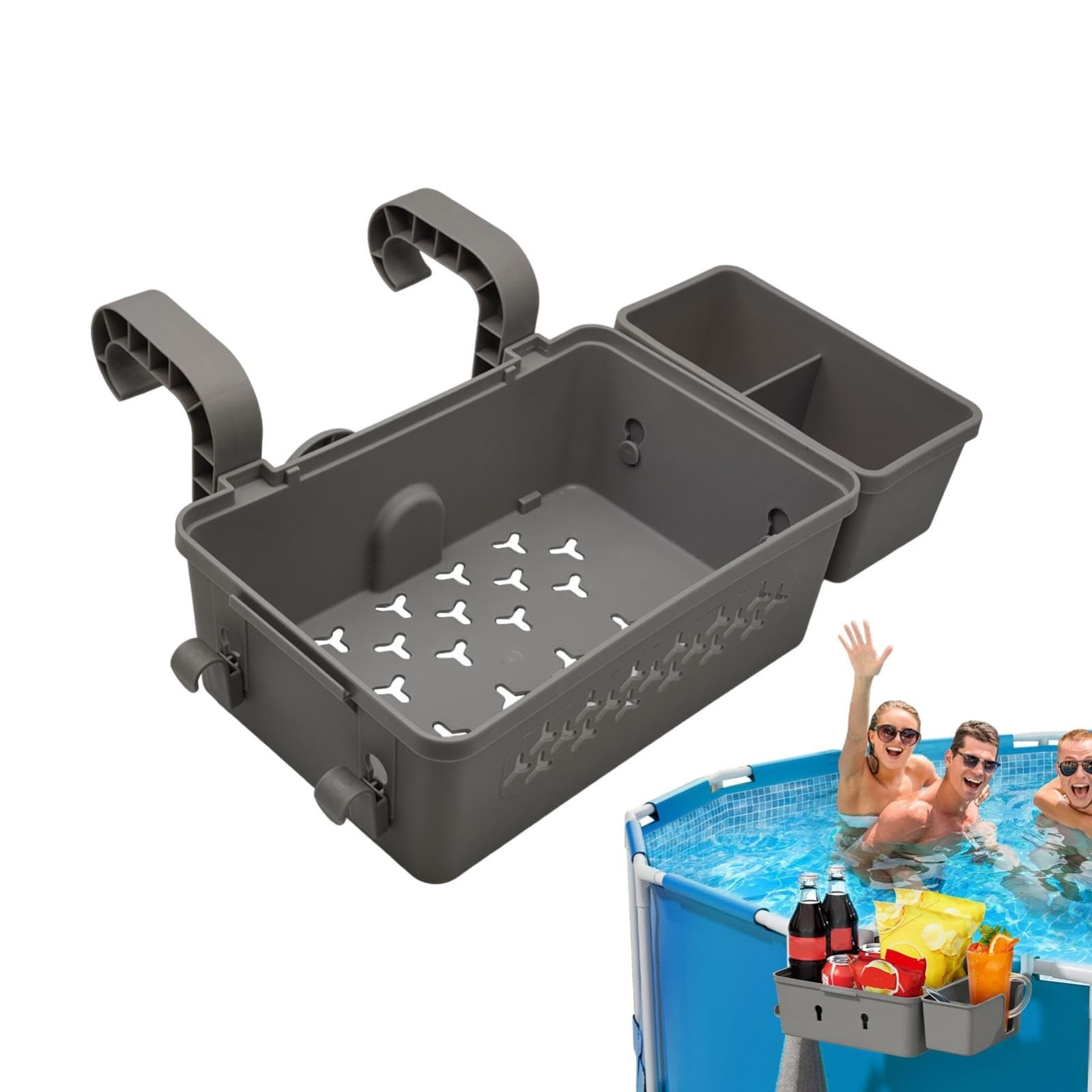 Pool-side Storage Basket Above Ground Pool Accessories for Most Frame ...