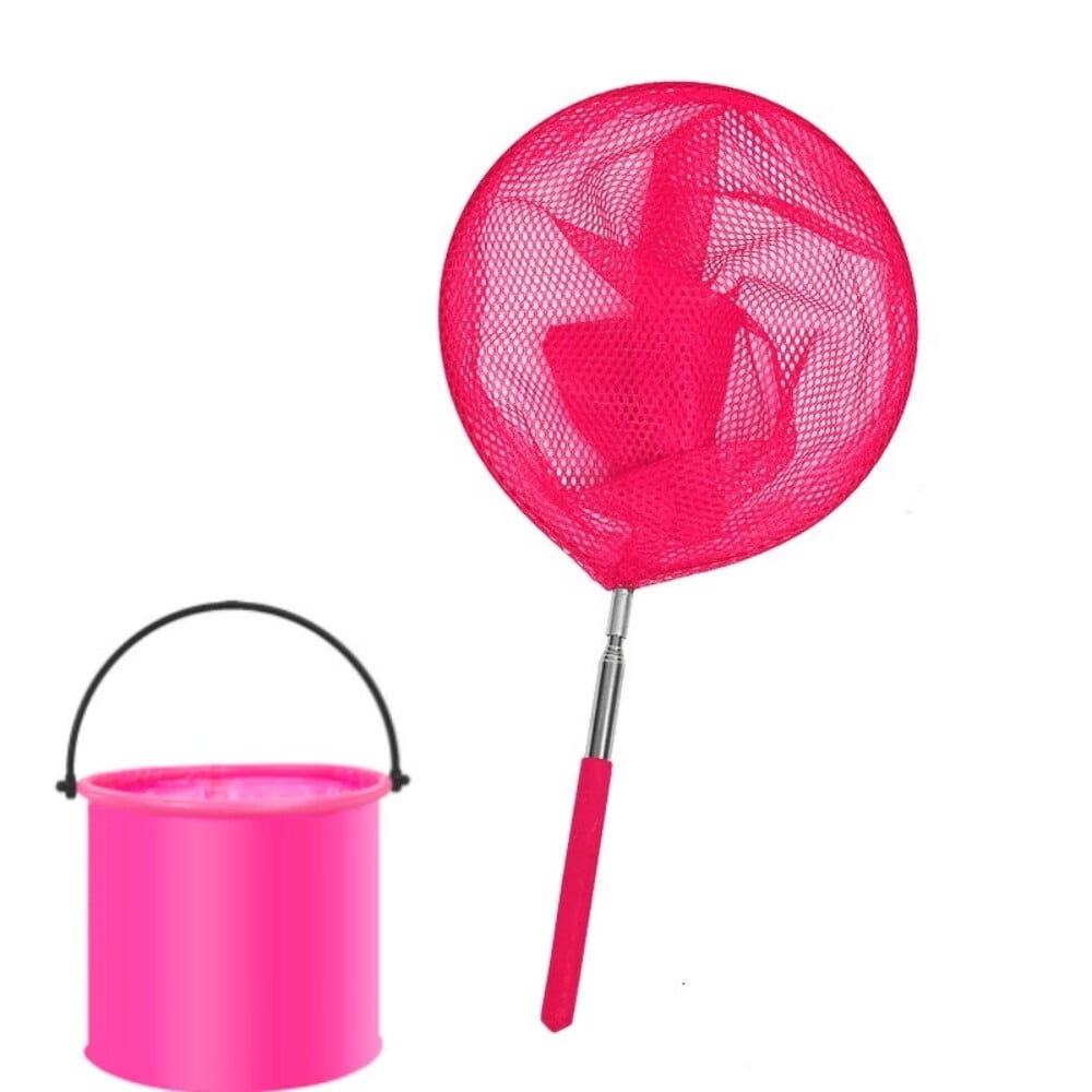 Pool skimmer net with telescopic pole and bucket,leaf skimmer net rake ...