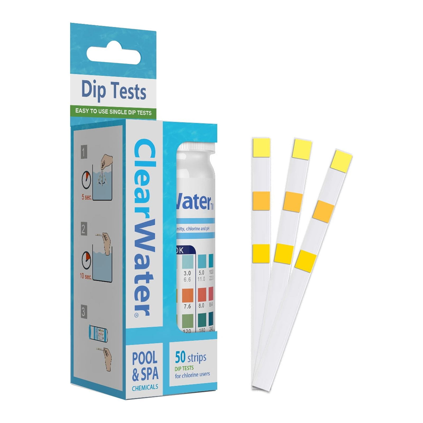 Pool three-in-one test paper pool water quality PH pH Total alkalinity ...