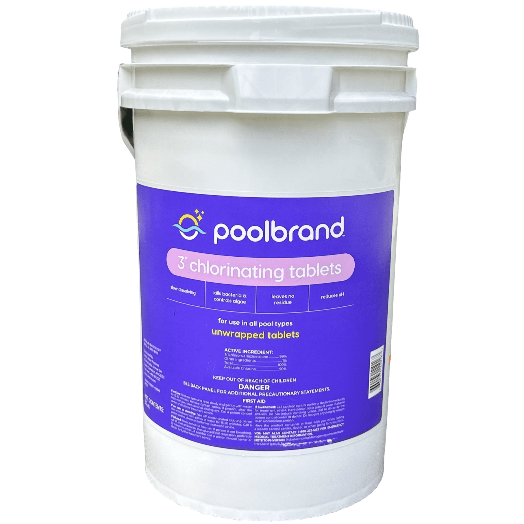 3-Inch 50lbs Poolbrand Chlorine Tablets | Stabilized, Slow Dissolving ...