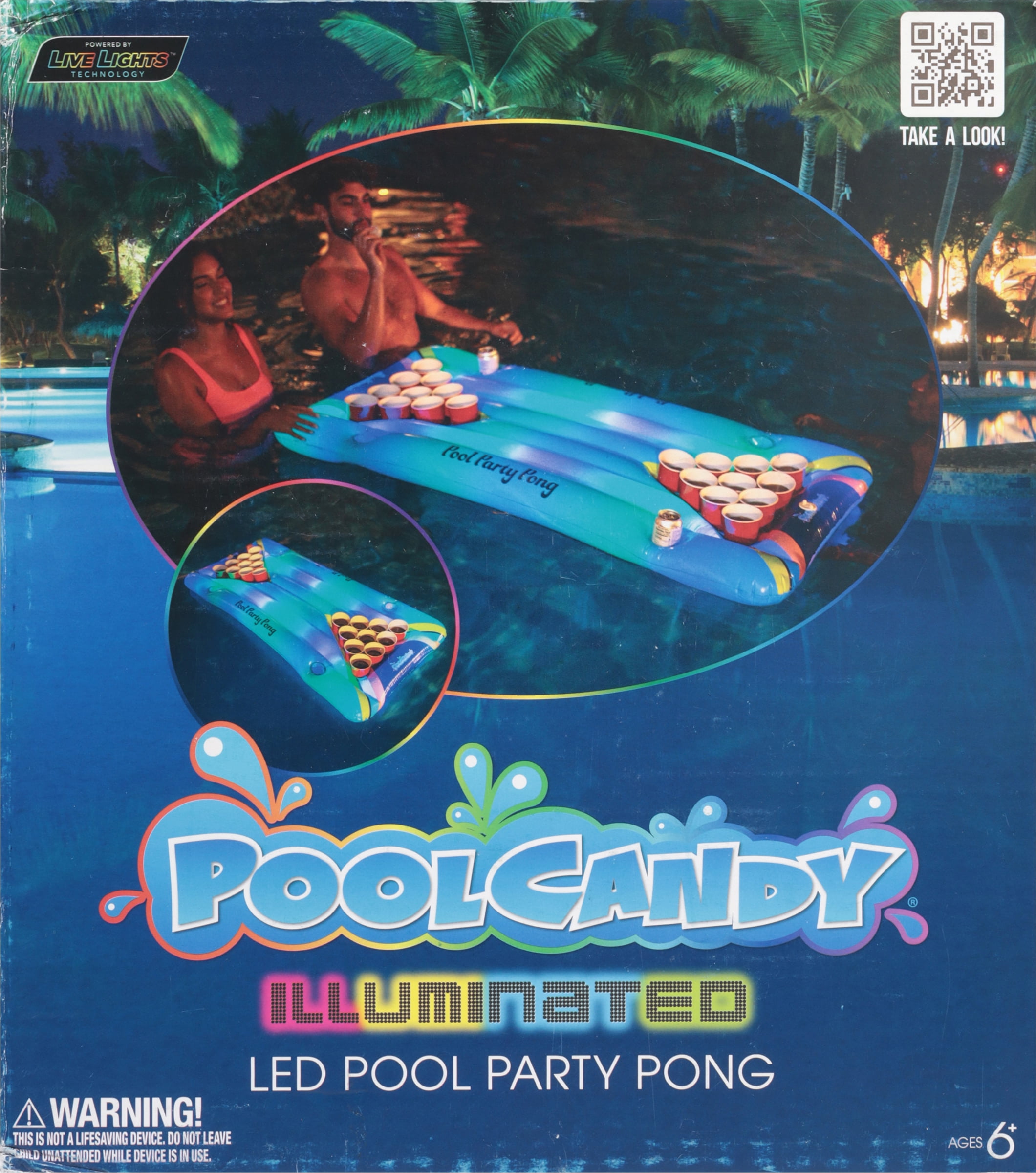 PoolCandy 2 or More Players Illuminated LED Pool Party Pong PC3709PP ...