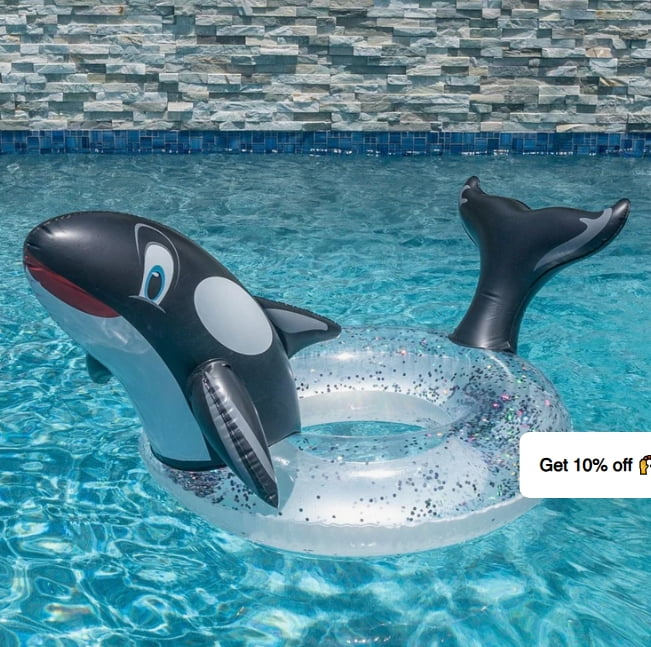 PoolCandy Glitter Orca Pool Tube 36" - Walmart.com