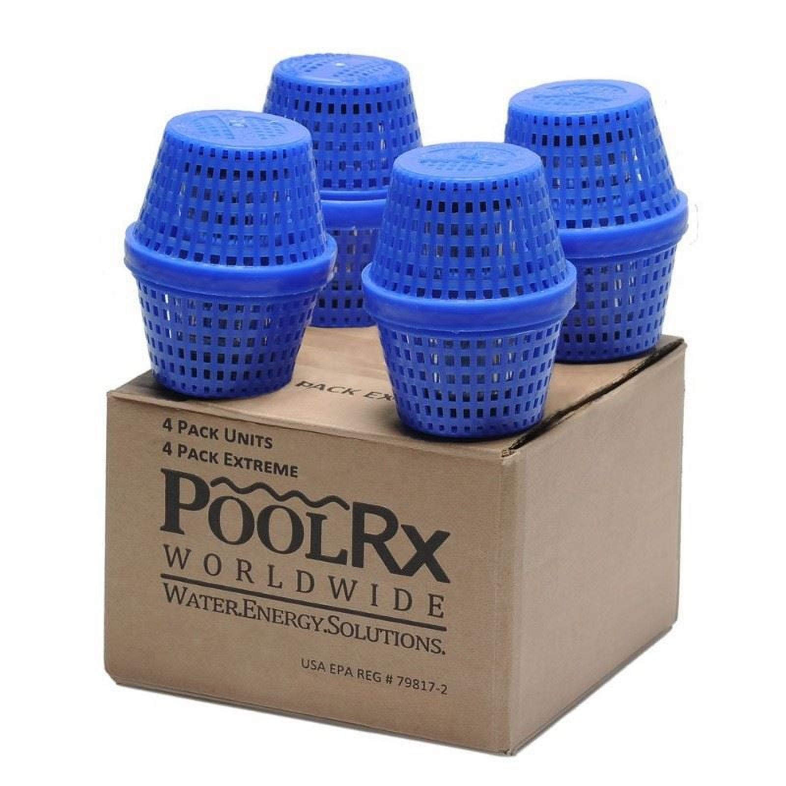 PoolRX 101003 4-Pack Blue Unit Algaecide for 7500 to 20000 Gallons ...