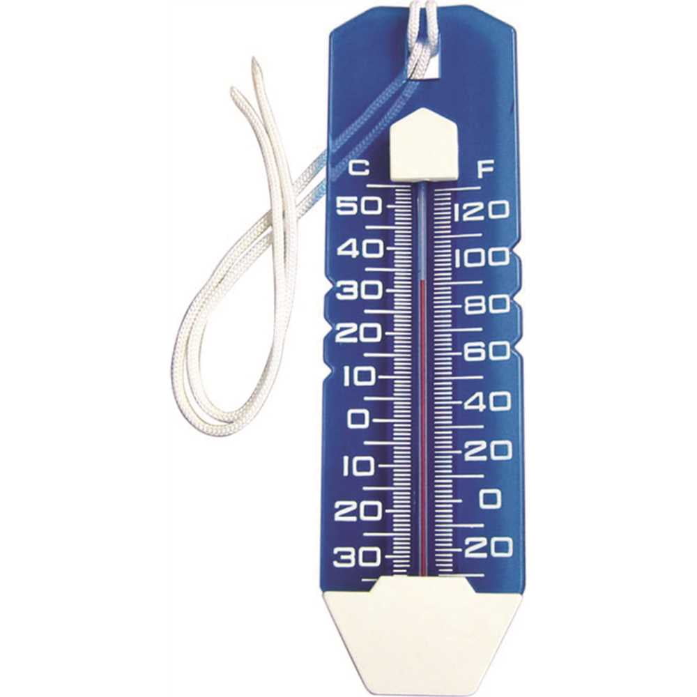 PoolStyle PSL-40-0811 Blue Jumbo Easy Read Pool Thermometer With Cord ...