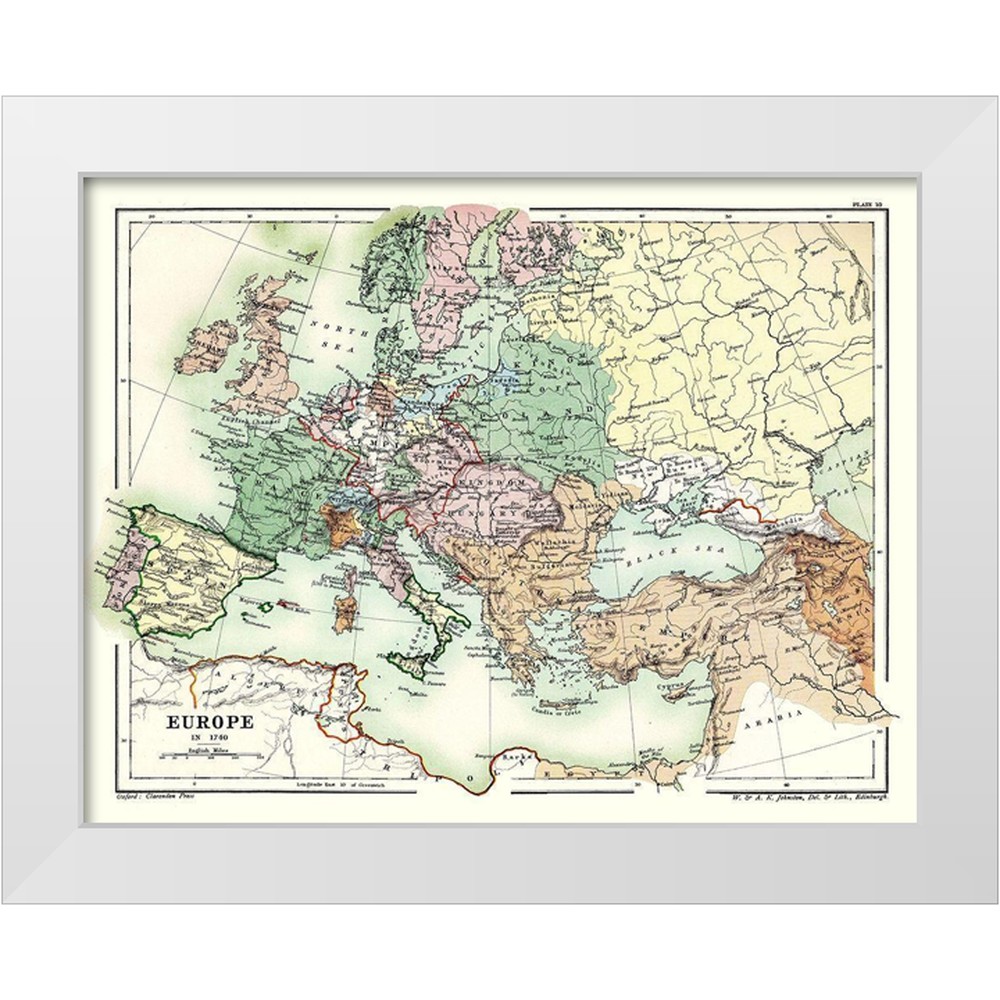 Poole 14x12 White Modern Wood Framed Museum Art Print Titled - Europe ...
