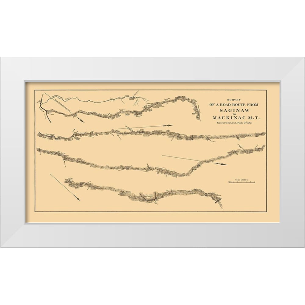 Poole 18x12 White Modern Wood Framed Museum Art Print Titled - Saginaw ...
