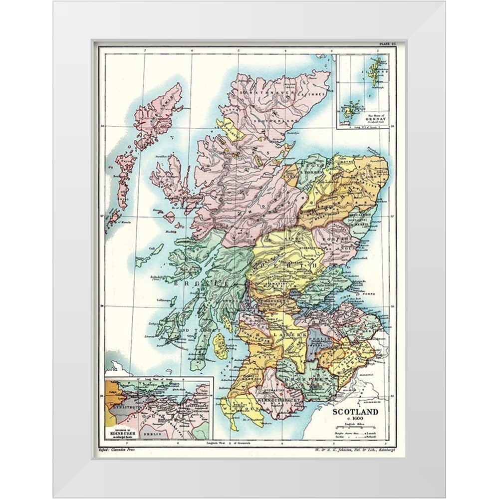 Poole 19x24 White Modern Wood Framed Museum Art Print Titled - Scotland ...