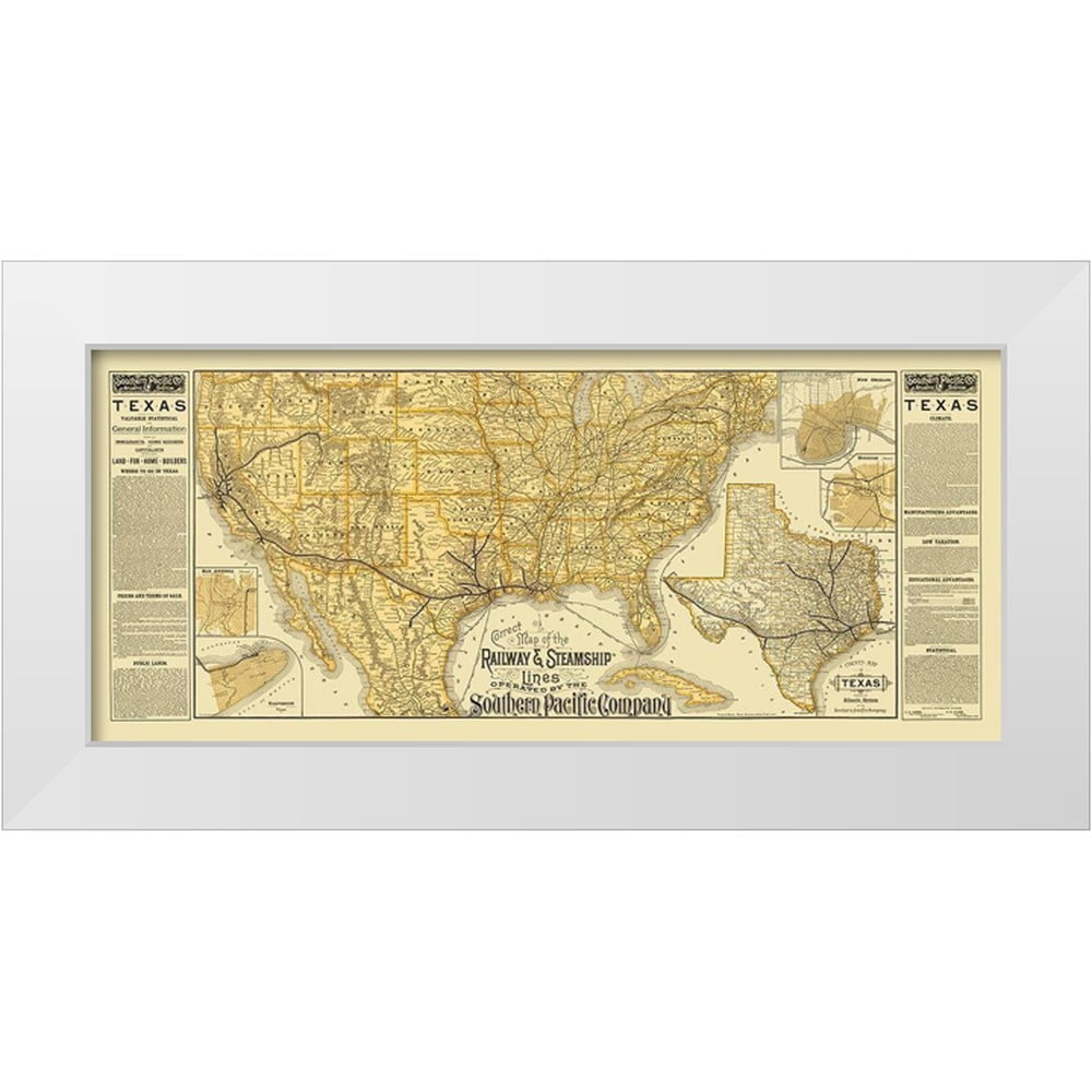 Poole 24x13 White Modern Wood Framed Museum Art Print Titled - Southern ...