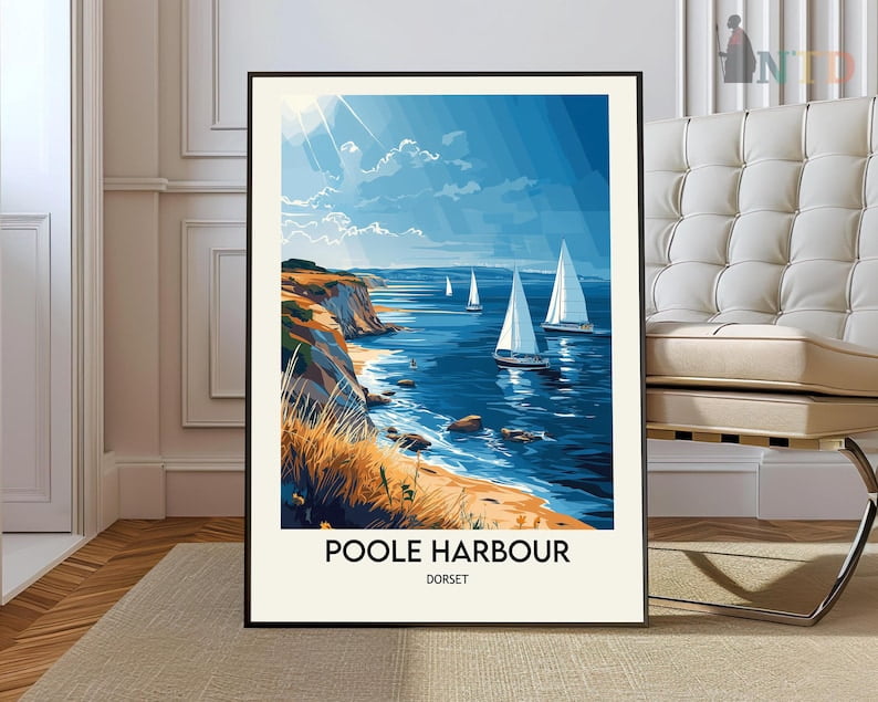 Poole Harbour Print, Dorset, England, Scenic Art for Coastal Decor ...