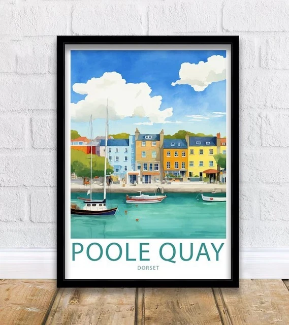 Poole Quay Print Poole Quay Poster Home Decor NO FRAMED POSTER Home ...