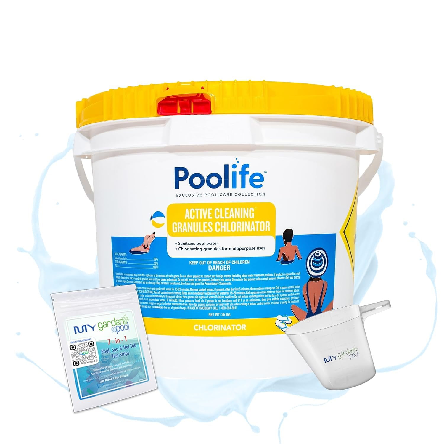 Poolife Active Cleaning Granules 25 lb Powerful Cal Hypo Shock Clears ...