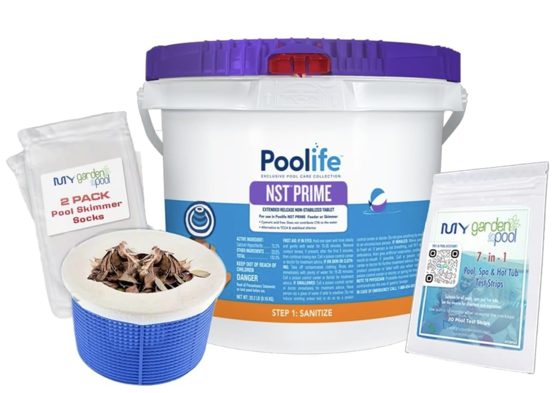 Poolife NST Prime Tablets 20 lb Stabilizer-Free Chlorine Sanitizer ...