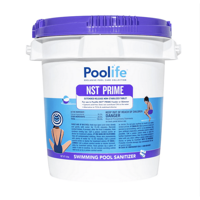 Poolife Swimming Pool Sanitizer NST Prime Tablets, Calcium Algaecide (9 ...