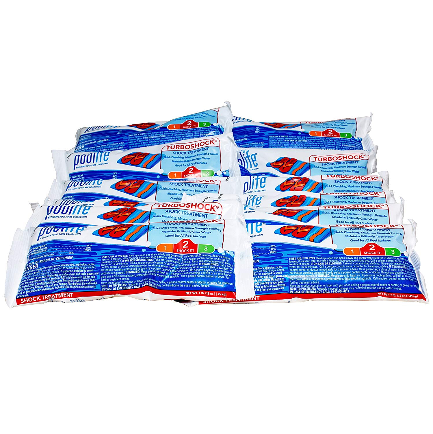 Poolife Turbo Shock Swimming Pool Treatment Clarifier, 12 lb Box ...