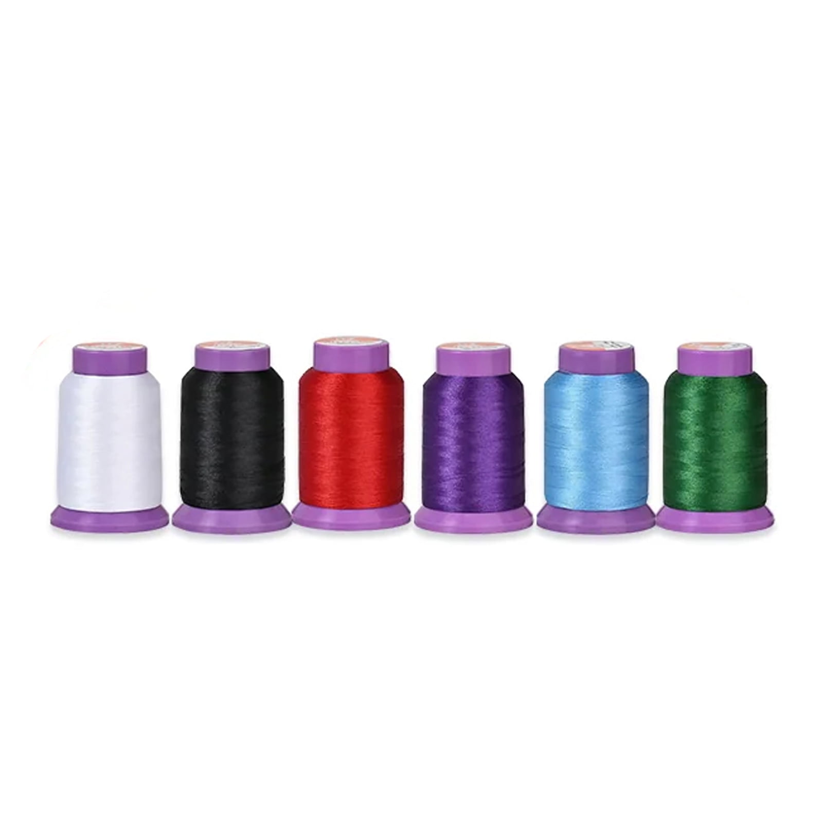 Poolin 6Pcs 100% Polyester Embroidey Thread 120D/2 1100m High Strength ...