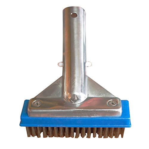 Pooline 5" Pool Brush with 5" Aluminum Back and Handle- Stainless Steel ...