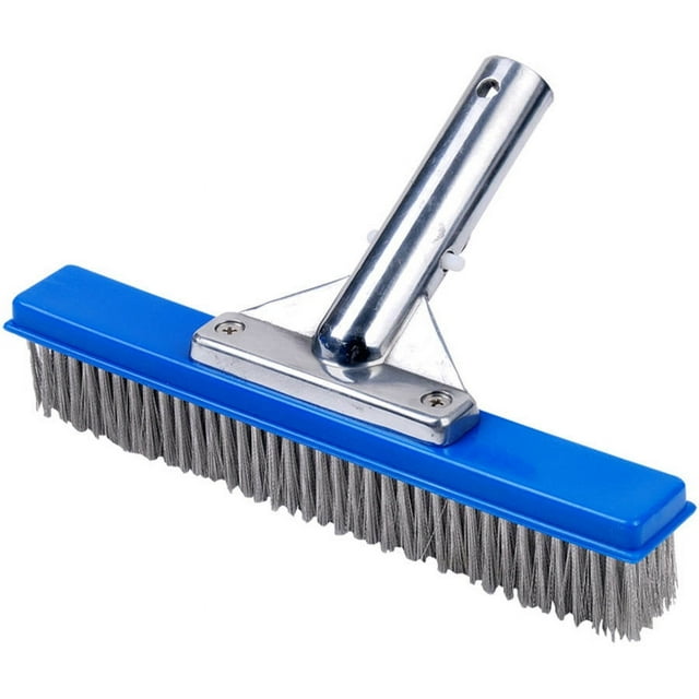 Pooline Products Pool Brush with Aluminum Back and Handle, SS Bristles ...