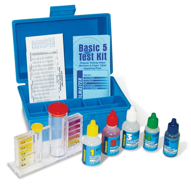Poolmaster 22260 Basic Collection 5 Way Pool & Spa Water Test Kit with ...