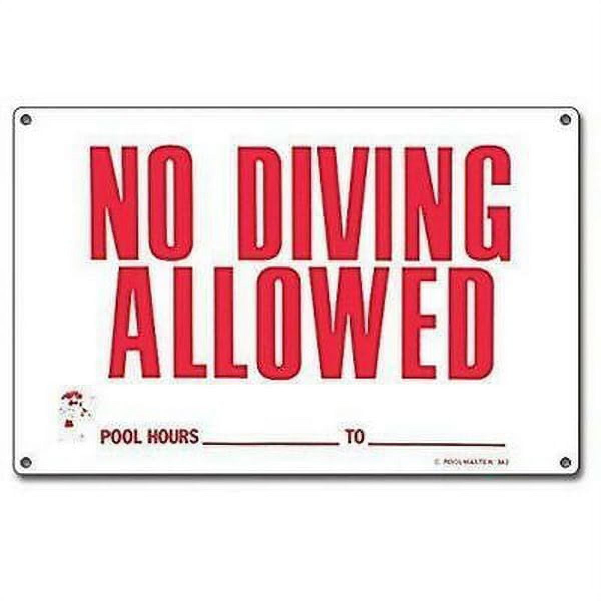 Poolmaster 40342 No Diving Allowed Sign for Residential or Commercial ...