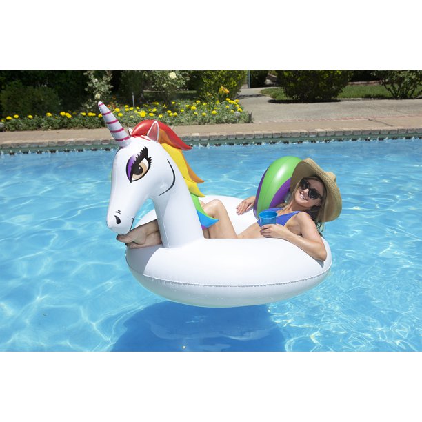 Poolmaster 48-Inch Party Float Swimming Pool Tube, Unicorn - Walmart Business Supplies