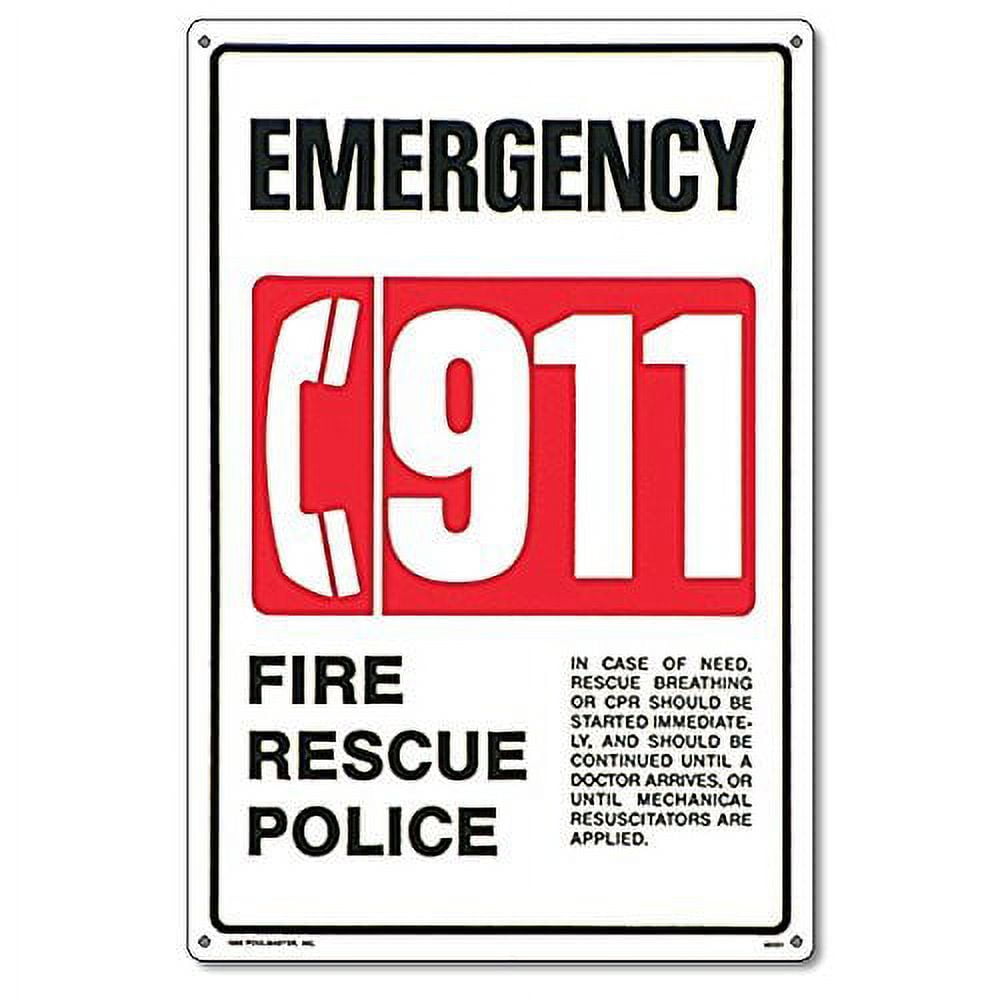 Poolmaster "911 Emergency" Sign for Residential or Commercial Swimming ...
