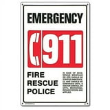 Poolmaster "911 Emergency" Sign for Residential or Commercial Swimming ...