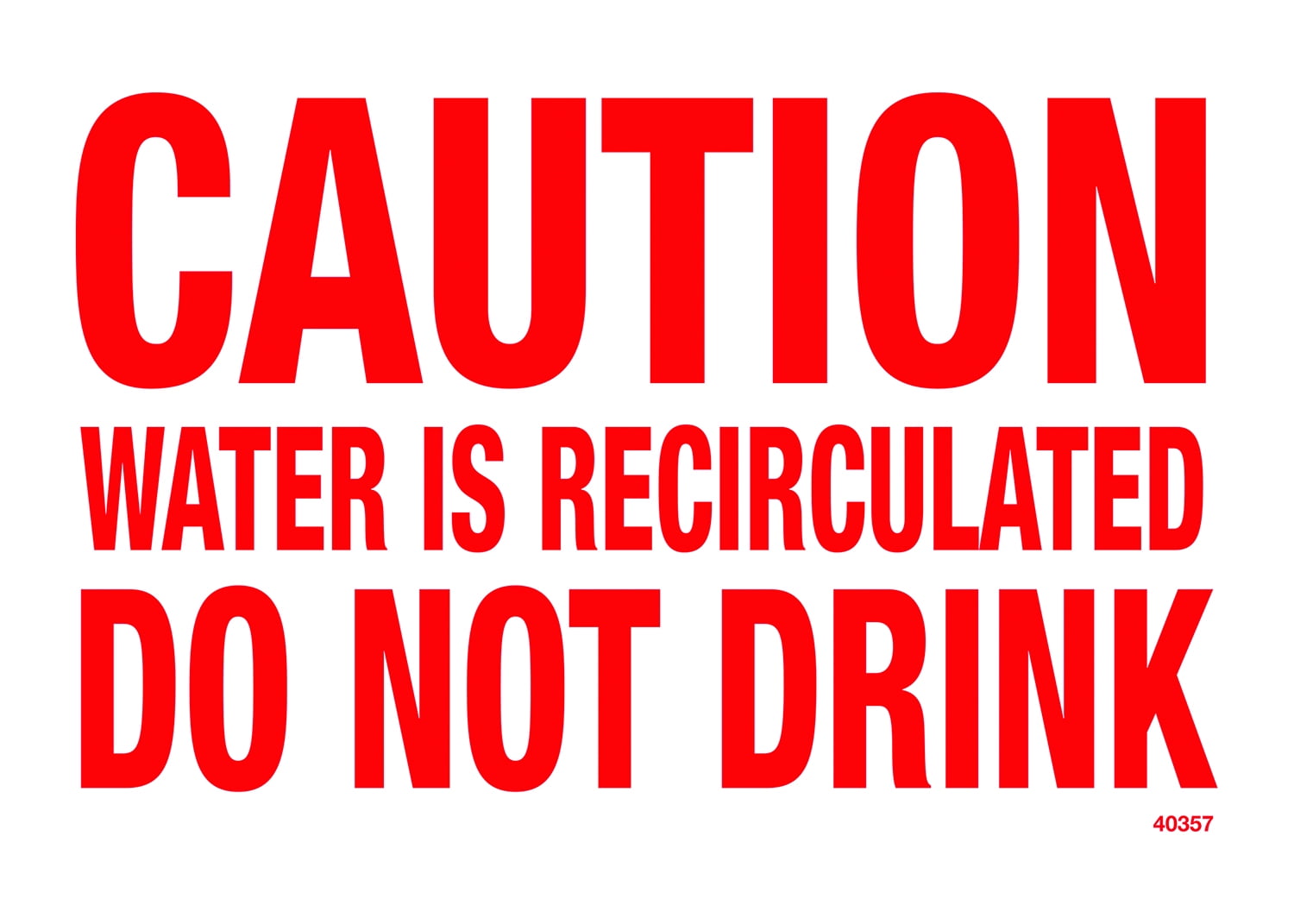 Poolmaster "Caution Do Not Drink" Sign for Residential or Commercial ...