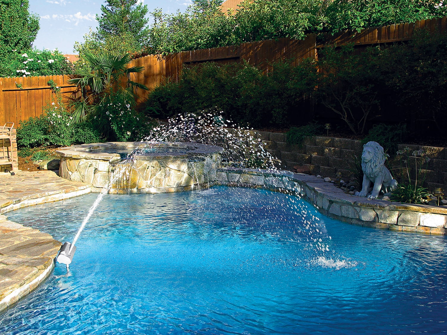 Poolmaster Color Cascade Waterfall Fountain - Walmart.com