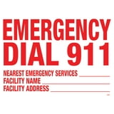 Poolmaster "Dial 911 Facility Info" sign for Residential or Commercial ...